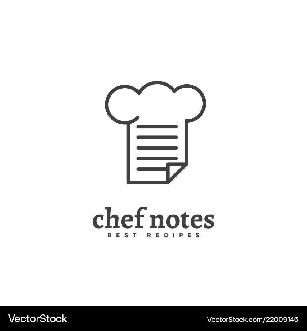 Chef notes logo Royalty Free Vector Image - VectorStock