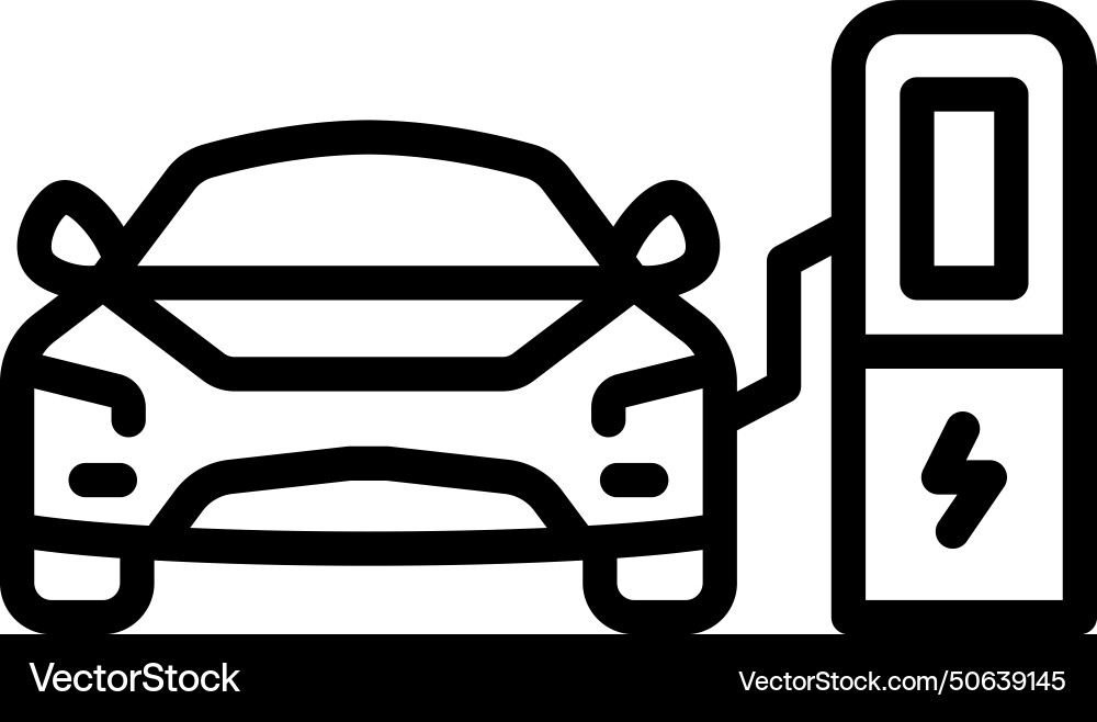 Electric car Royalty Free Vector Image - VectorStock