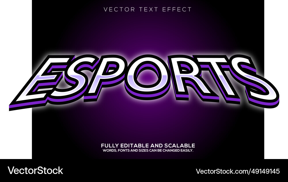 Esports text effect Royalty Free Vector Image - VectorStock