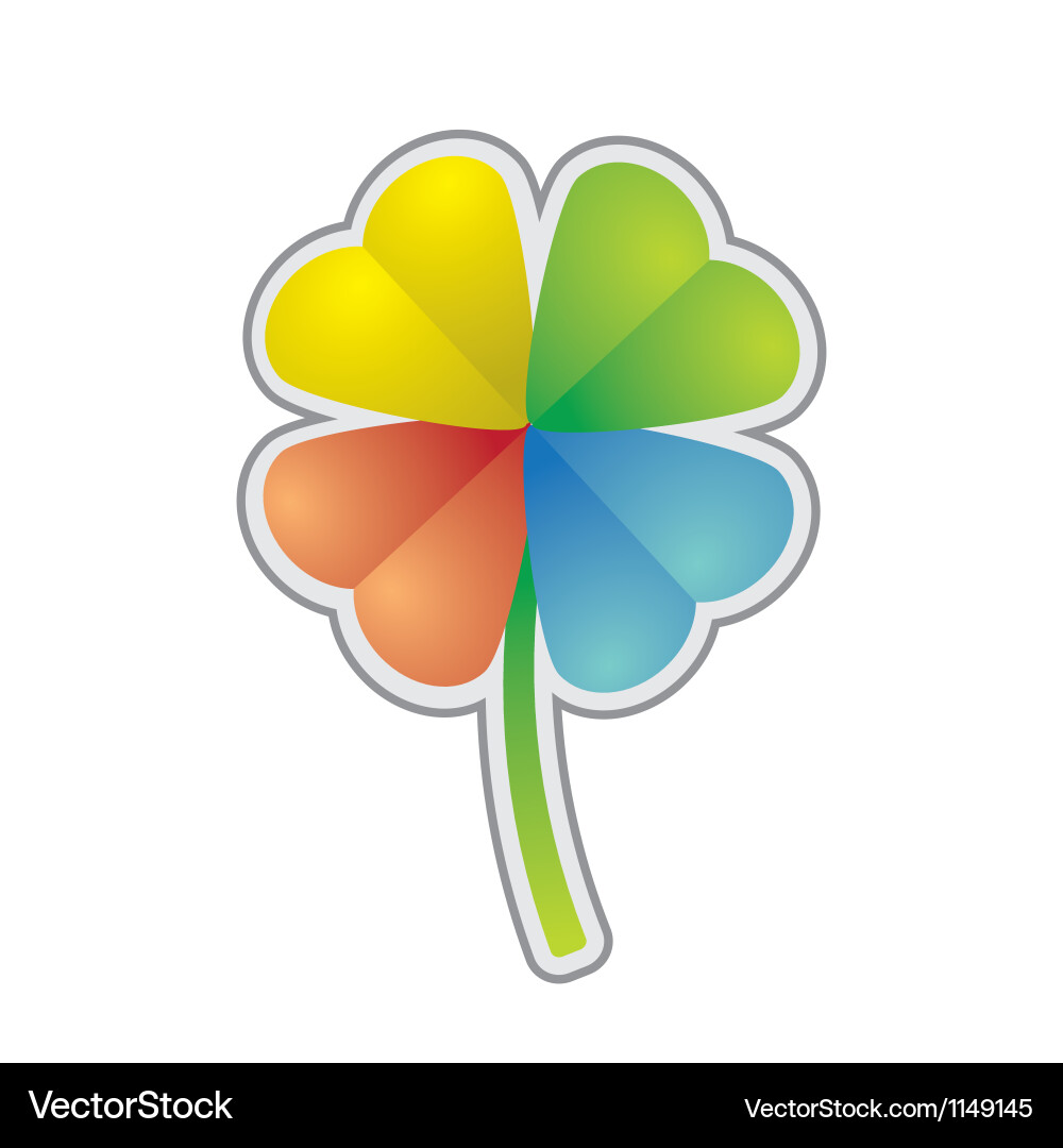Four leaf clover Royalty Free Vector Image - VectorStock