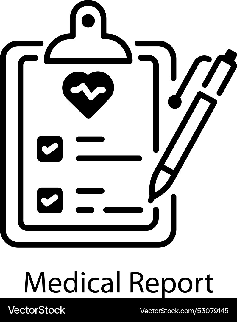 Medical report Royalty Free Vector Image - VectorStock