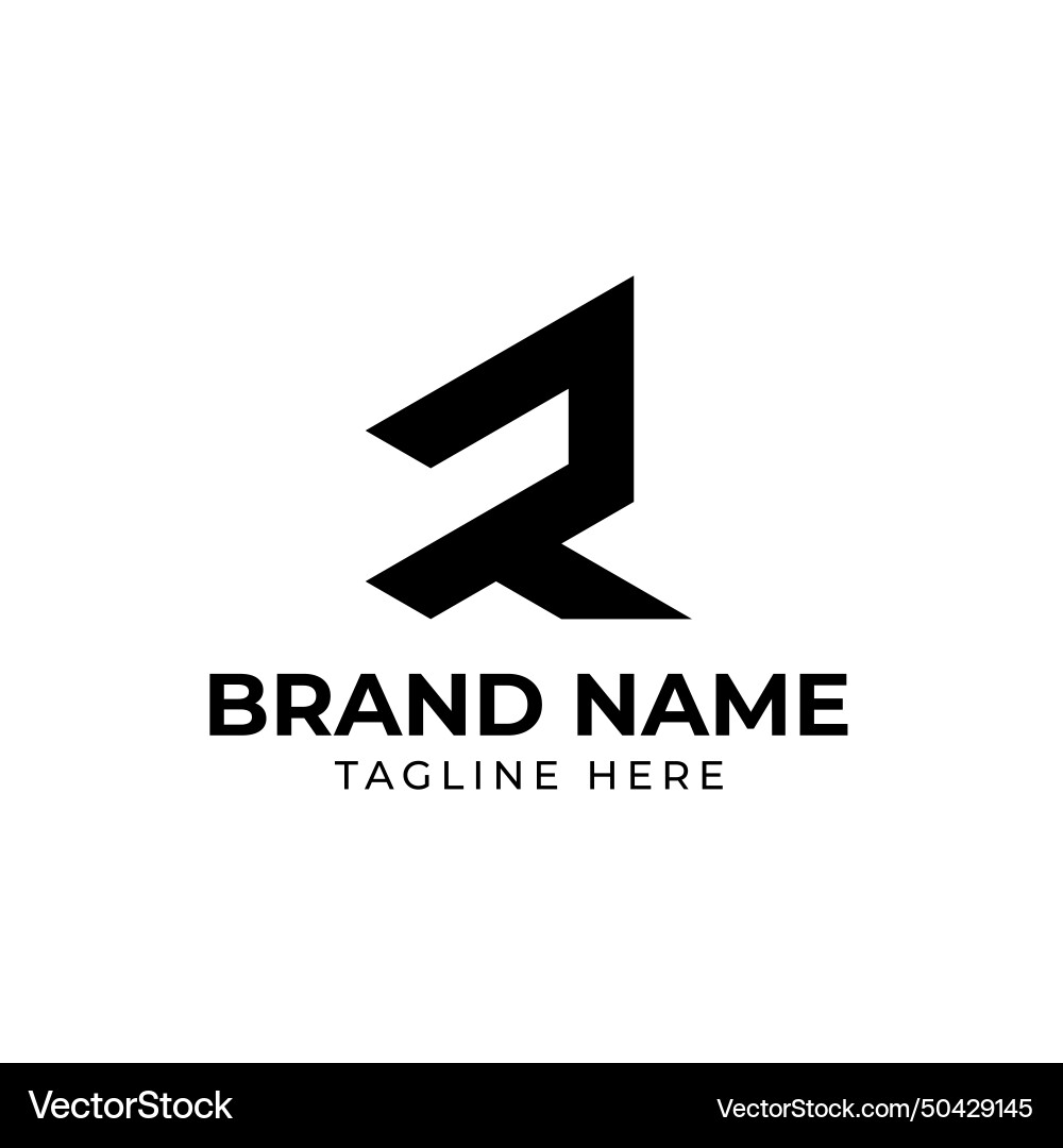 R sports logo designs initials letter design Vector Image