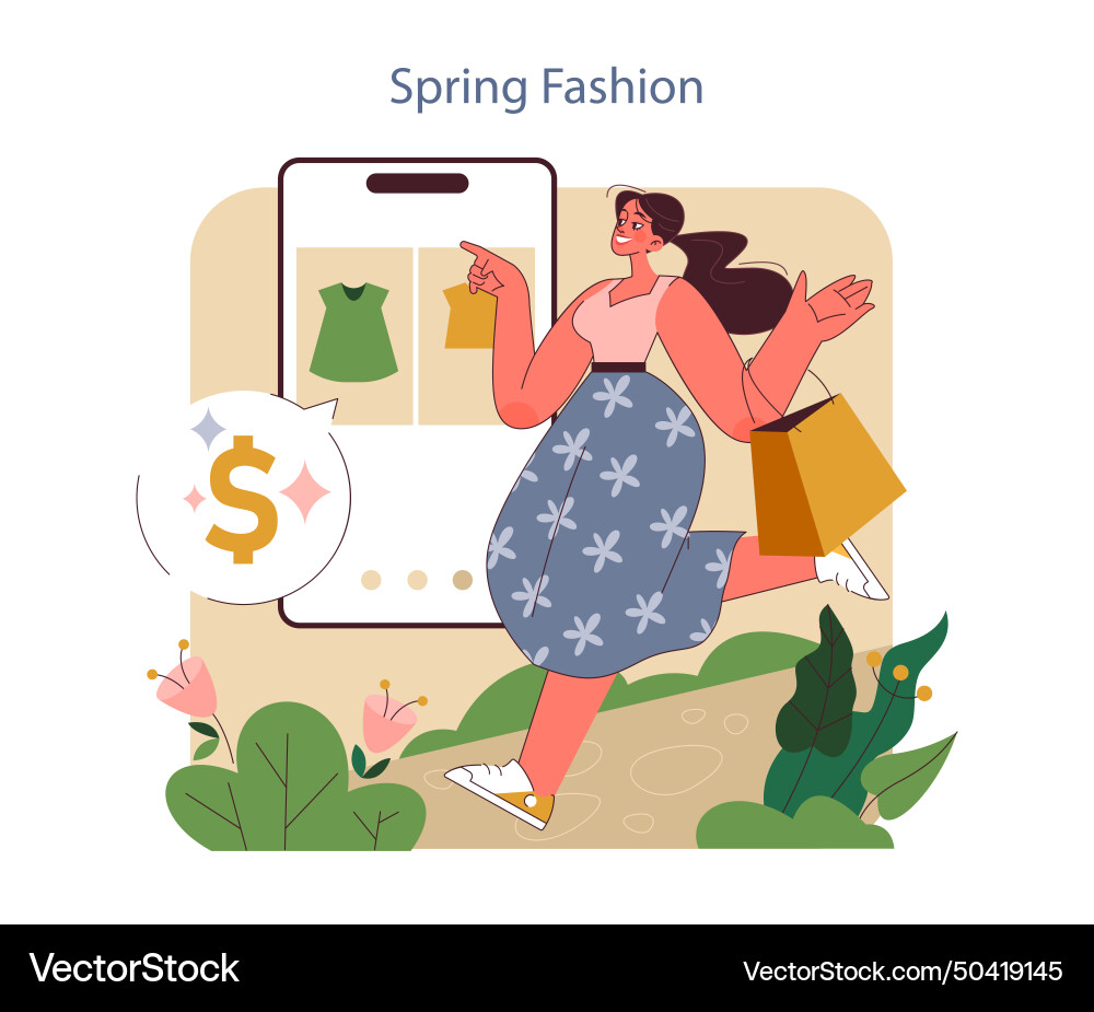 Spring fashion theme Royalty Free Vector Image