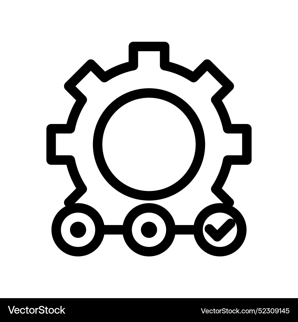 Supply chain icon linear logo mark in black and Vector Image