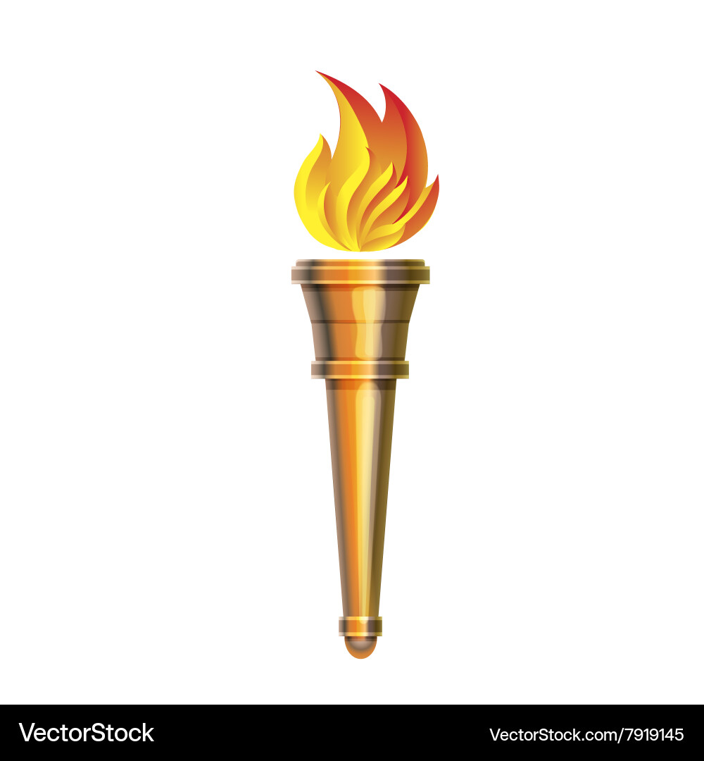 Torch icon - hot flame power flaming Royalty Free Vector Torch icon - hot flame power flaming Royalty Free Vector