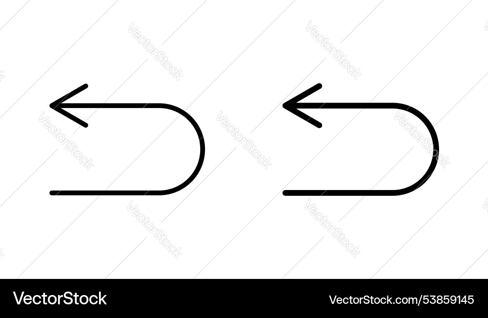 Undo icon set Royalty Free Vector Image - VectorStock