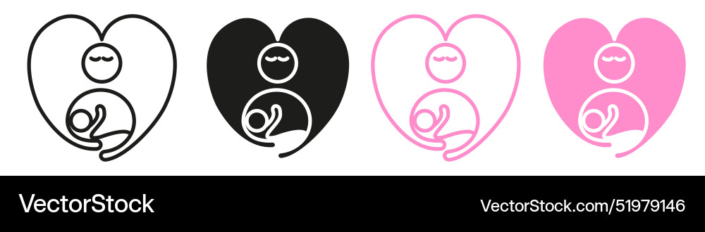 Breastfeeding mother icon symbolizing nurturing Vector Image
