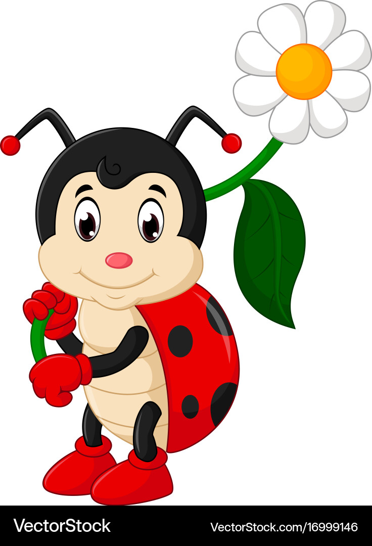 Ladybug cartoon Royalty Free Vector Image - VectorStock