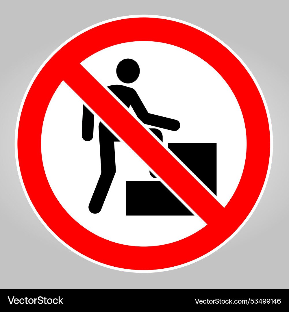 No entry sign for construction area safety Vector Image