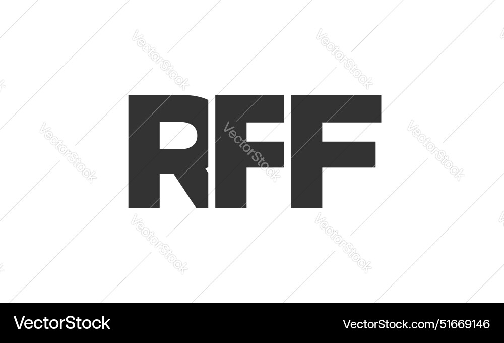Rff logo design template with strong and modern Vector Image