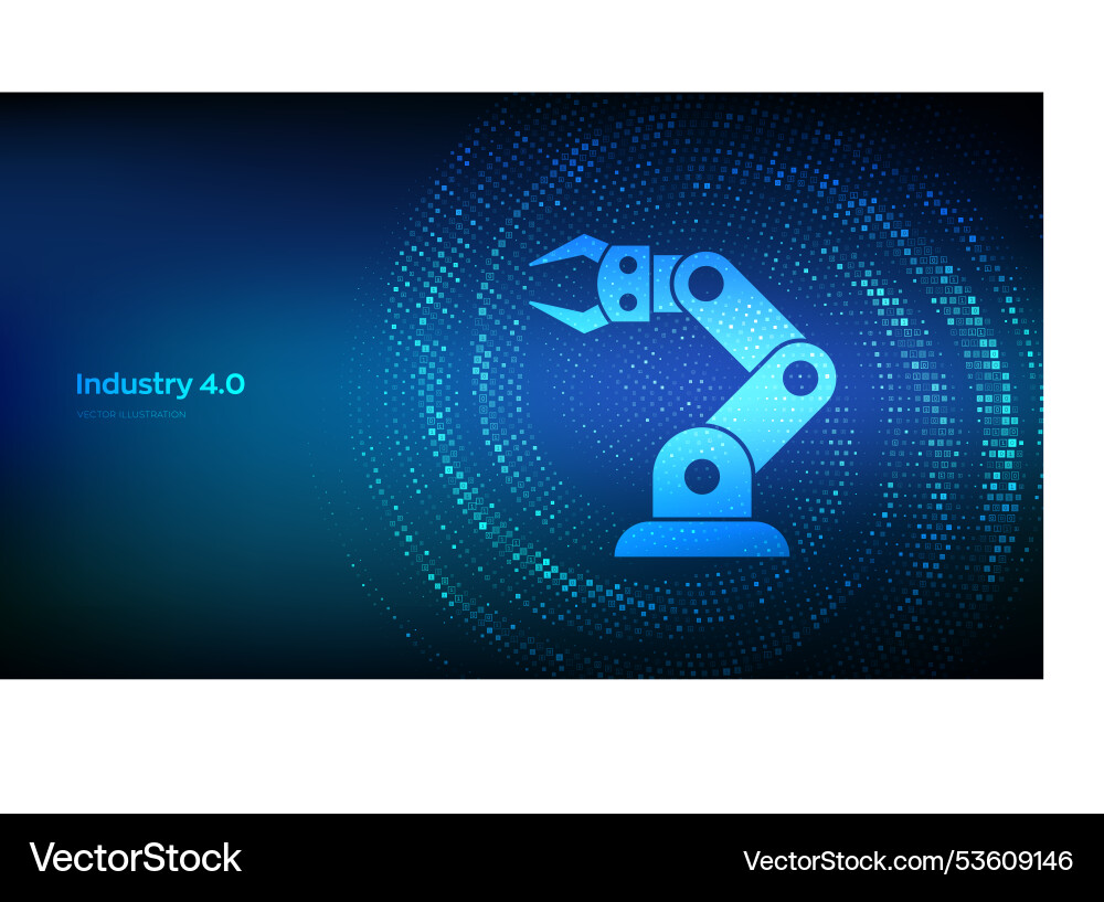 Smart industry 40 background factory automation Vector Image