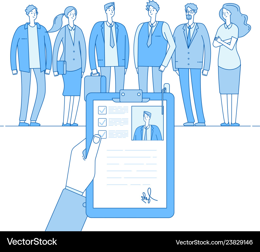 Staff Recruitment & HR Selection Royalty Free Vector