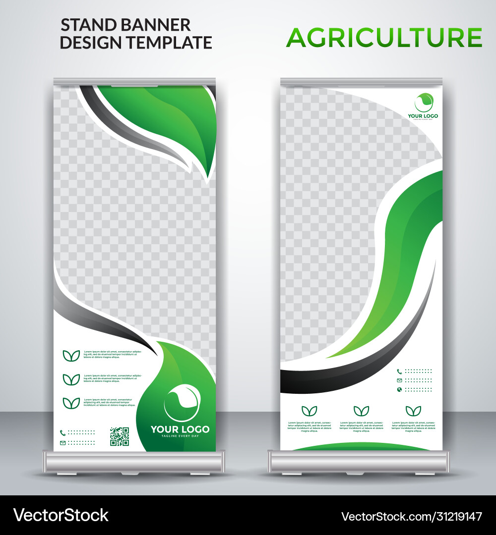 Agriculture roll up banner design Royalty Free Vector Image Agriculture roll up banner design Royalty Free Vector Image