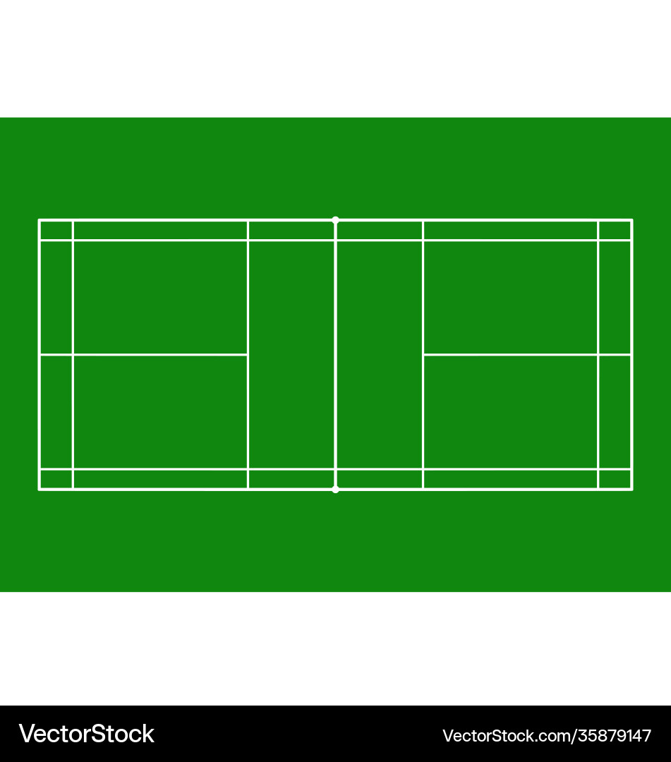 Badminton court Royalty Free Vector Image - VectorStock