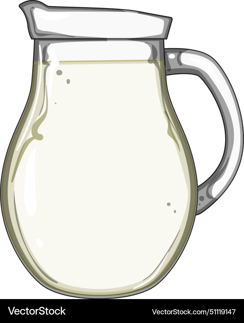 Handle milk jug cartoon Royalty Free Vector Image