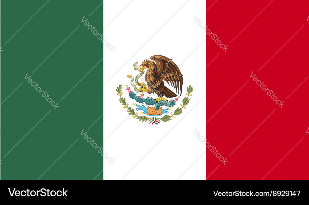 Mexico flag image Royalty Free Vector Image - VectorStock