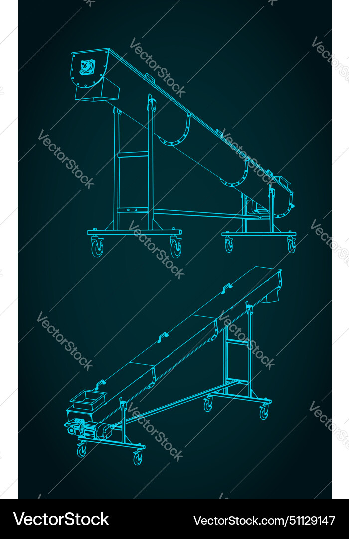 Mobile screw conveyor Royalty Free Vector Image