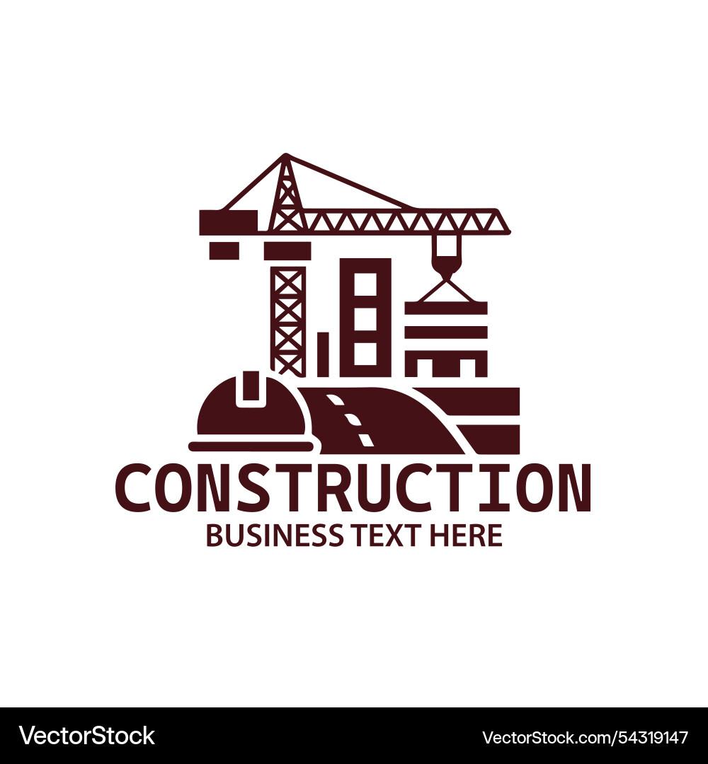 Professional construction company home logo Vector Image