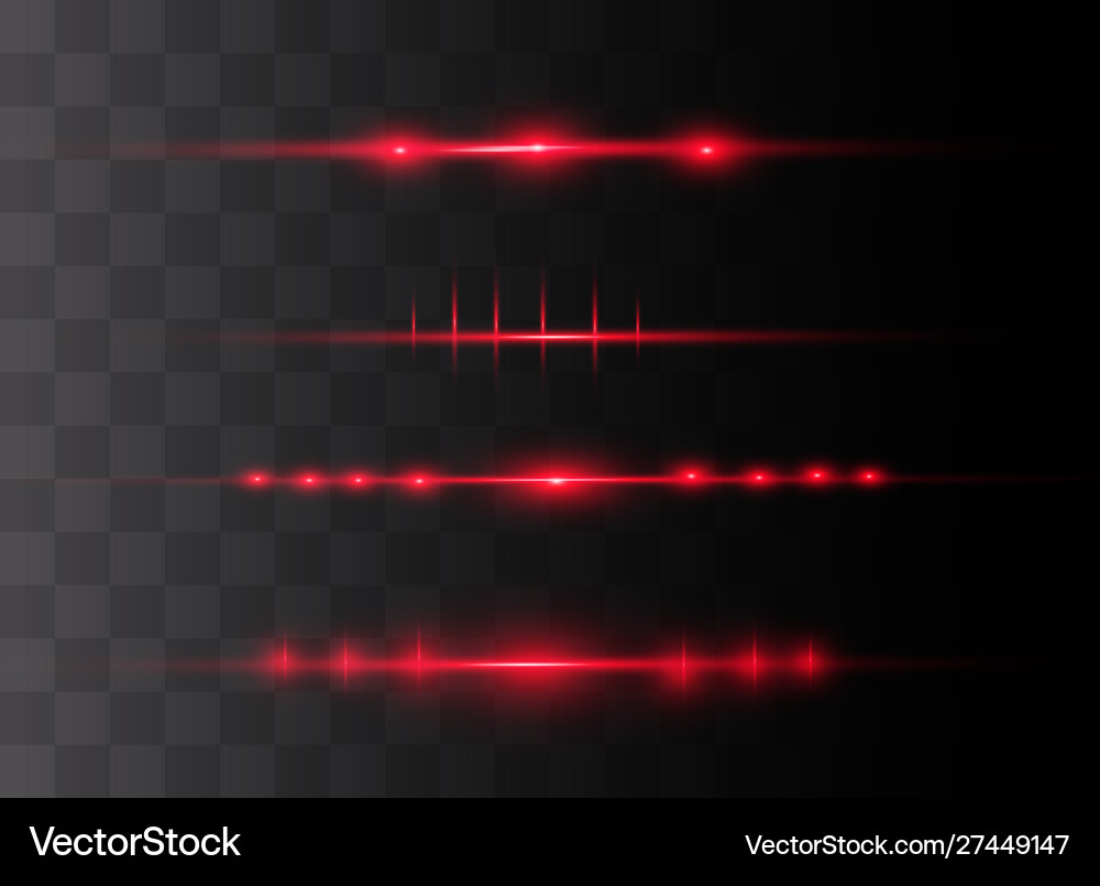 Red horizontal glare Royalty Free Vector Image