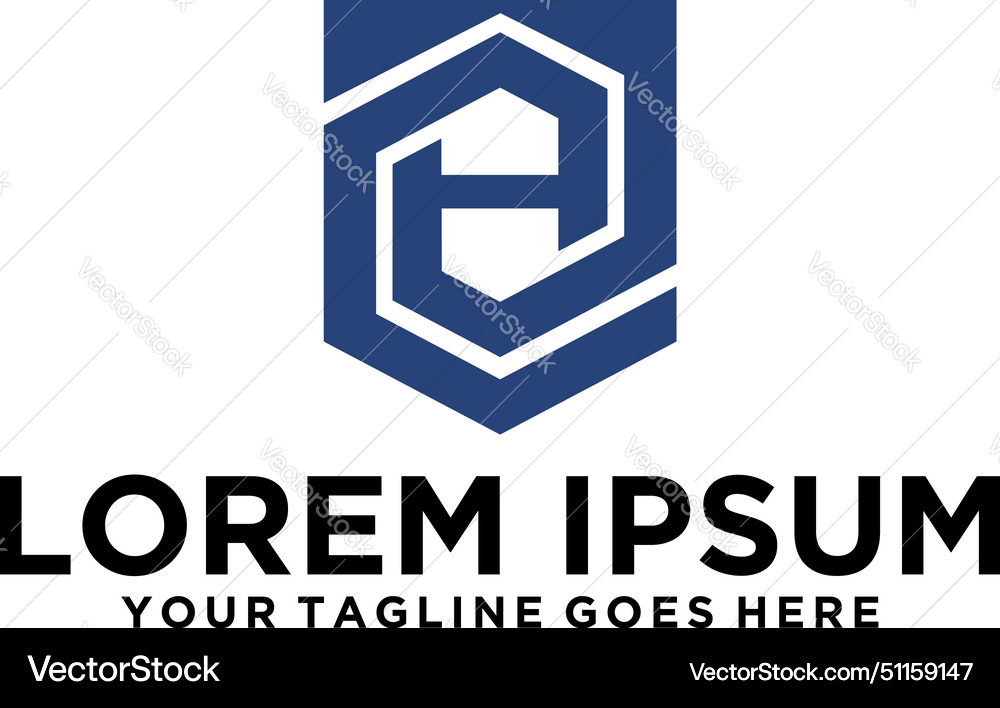 Shield h letter logo idea Royalty Free Vector Image