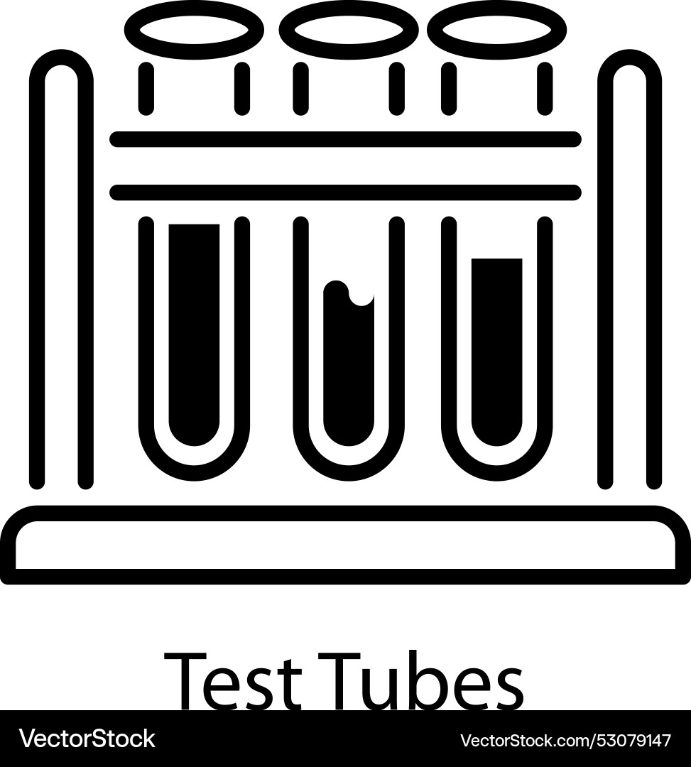 Test tubes Royalty Free Vector Image - VectorStock