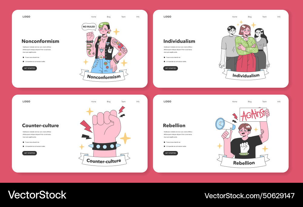 Vibrant nonconformism flat Royalty Free Vector Image