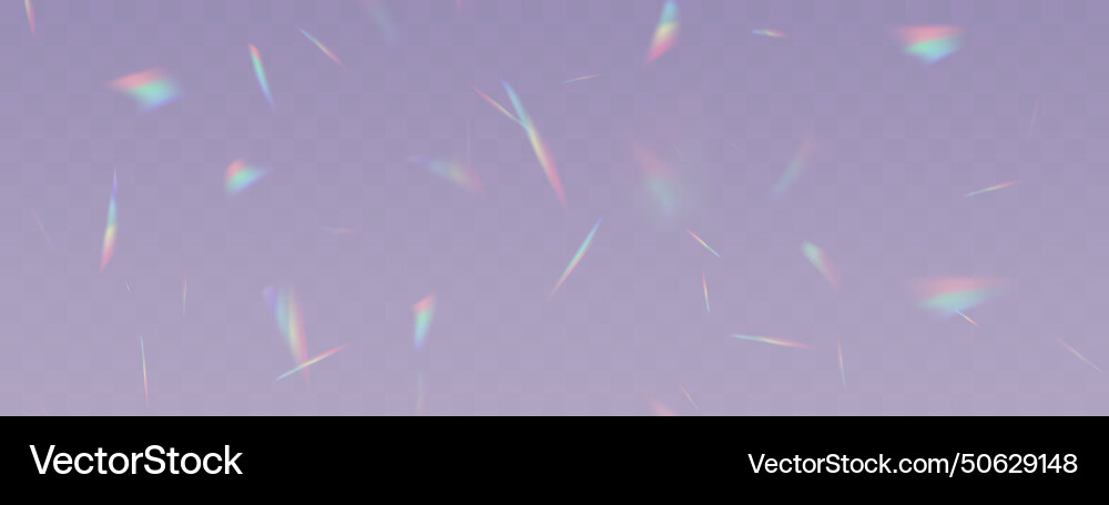 Blurred rainbow refraction overlay effect light Vector Image