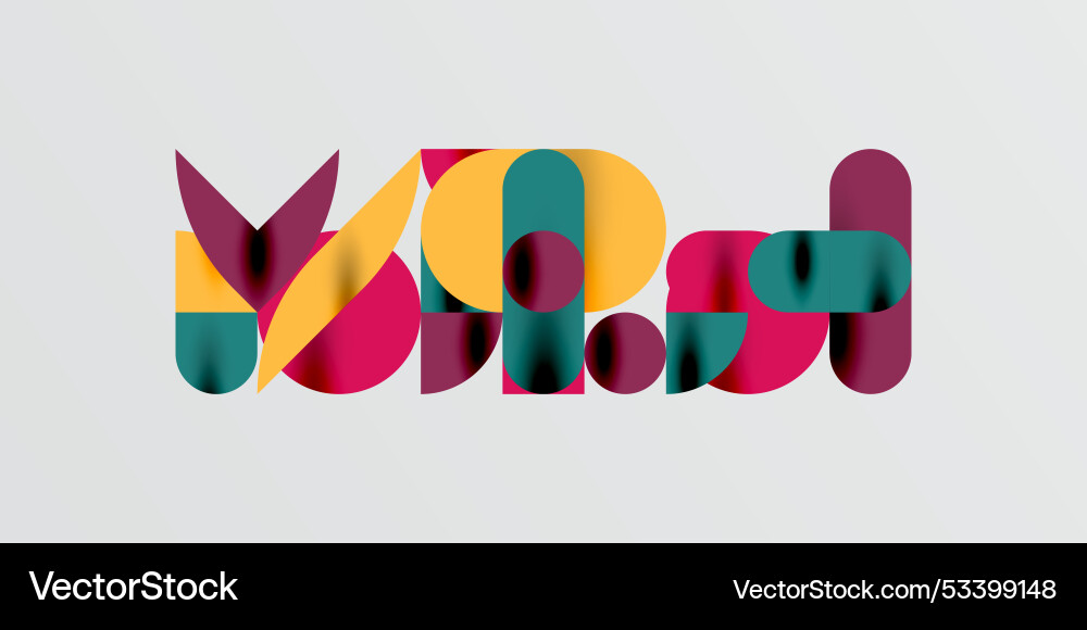 Circles semi squares and round shapes Royalty Free Vector