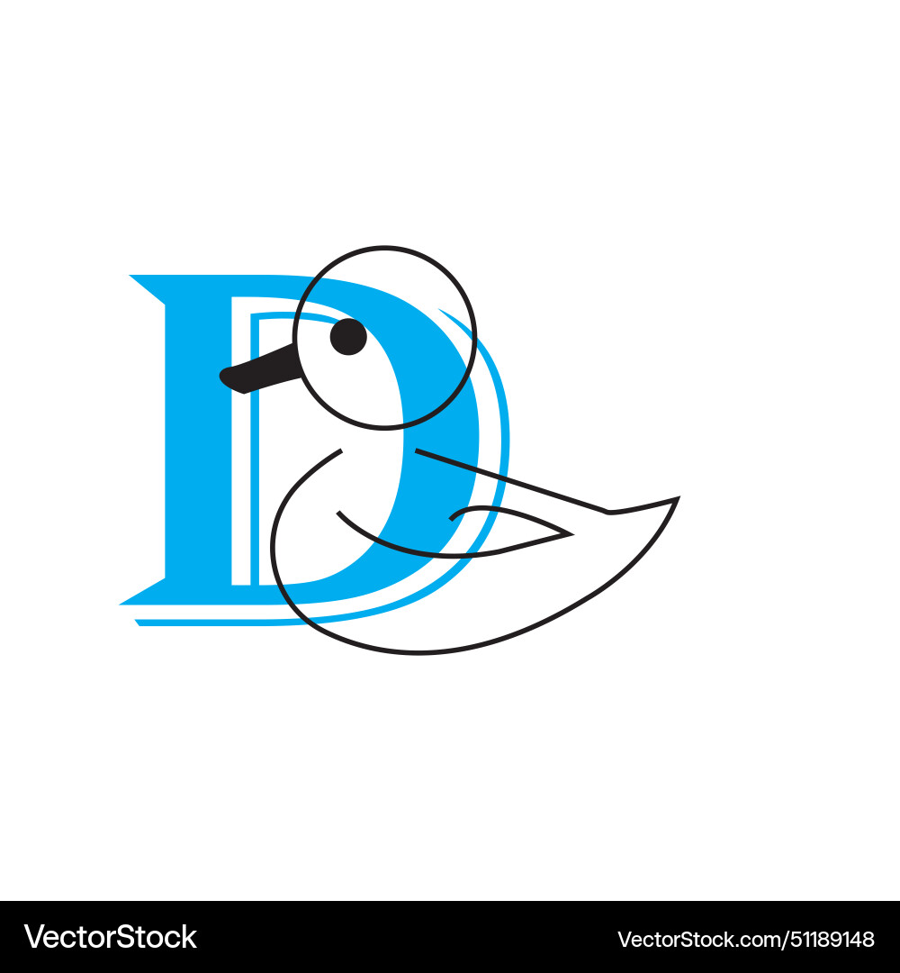 Duck logo Royalty Free Vector Image - VectorStock