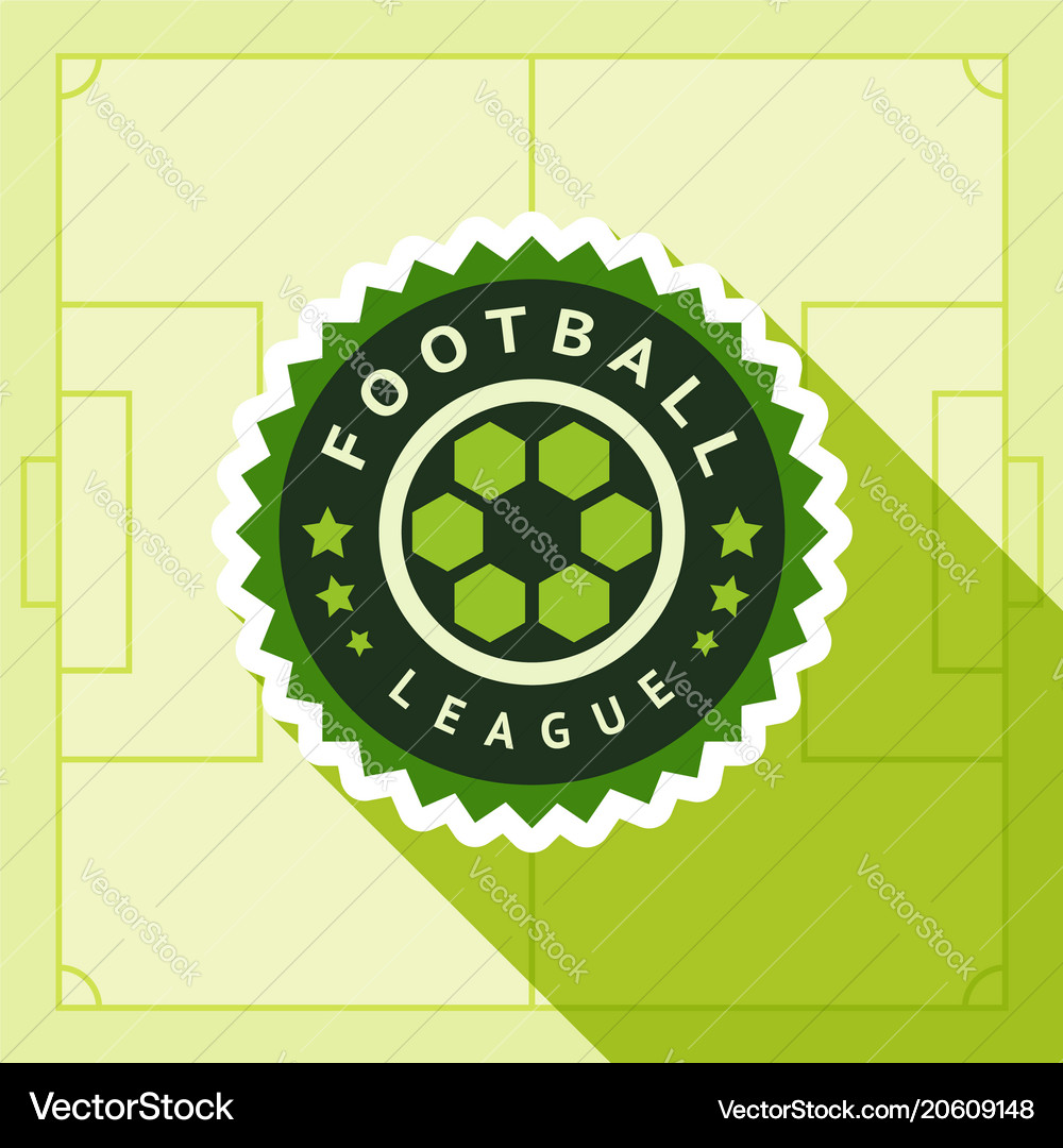 Football green badge Royalty Free Vector Image