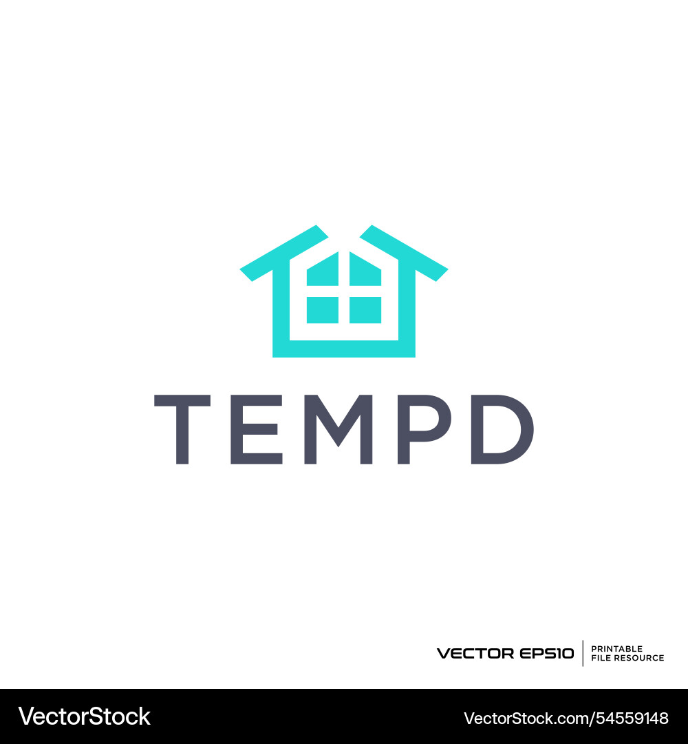 T home logo template Royalty Free Vector Image