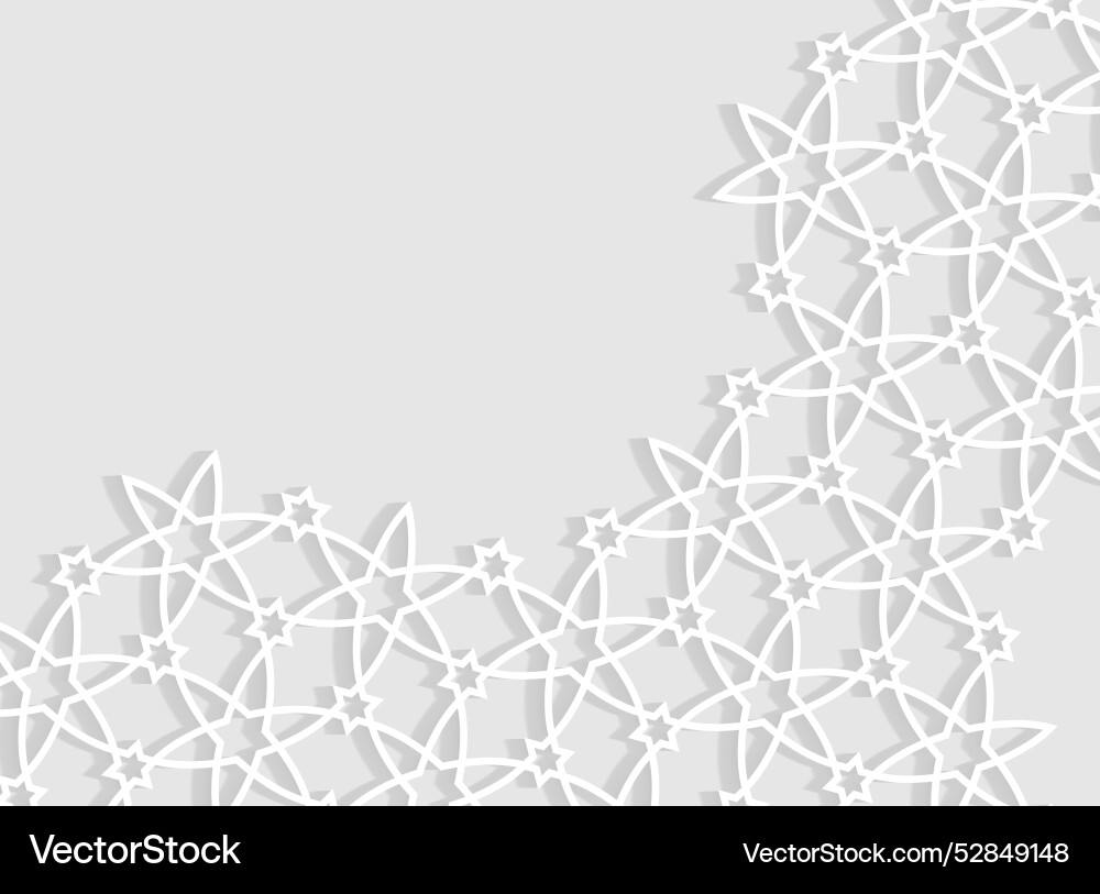 White paper islamic pattern Royalty Free Vector Image