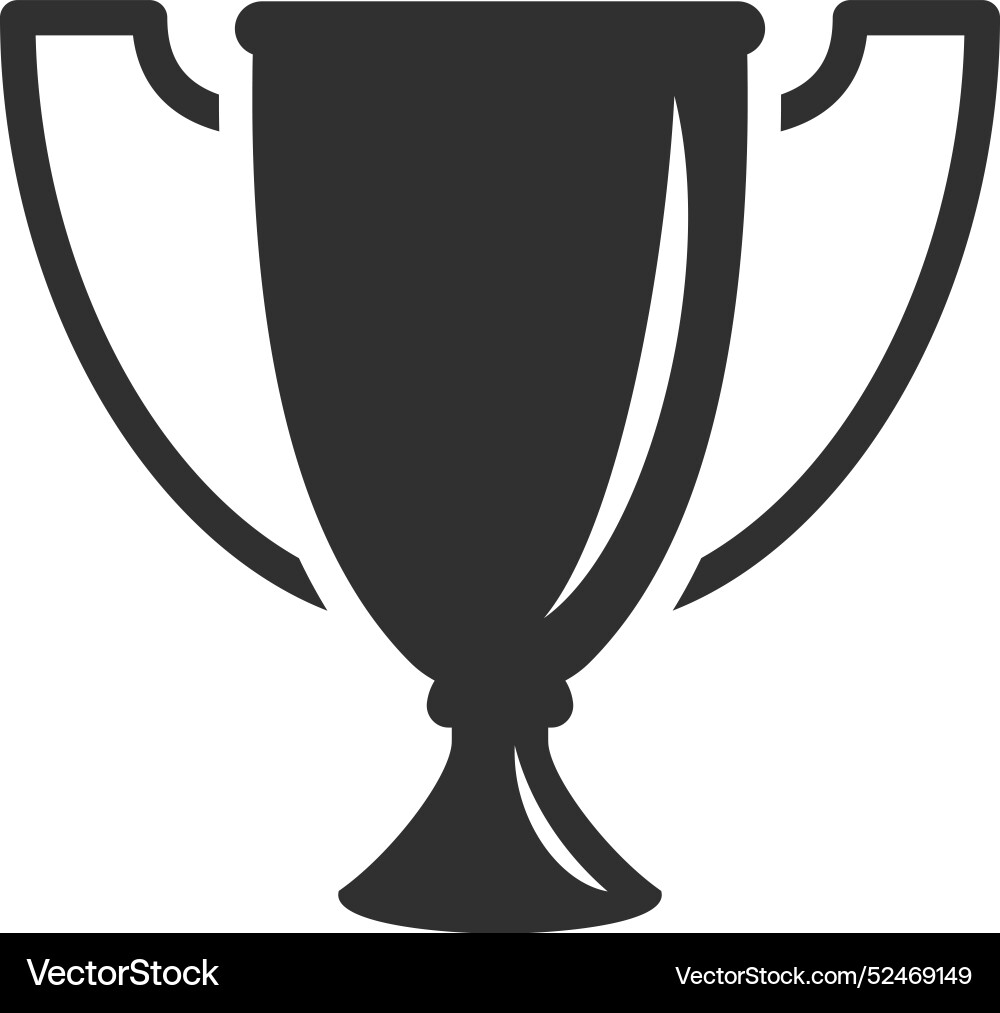 A shining cup icon symbolizing success Royalty Free Vector