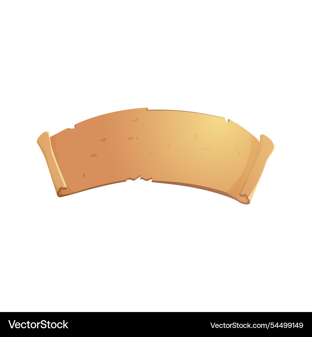 Ancient unfolded papyrus slightly torn Royalty Free Vector