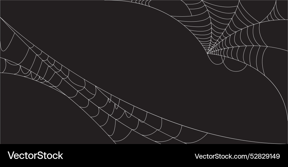 Corner cobweb isolated on black transparent Vector Image