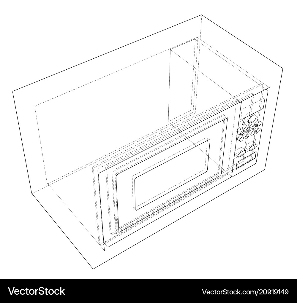 Microwave concept Royalty Free Vector Image - VectorStock