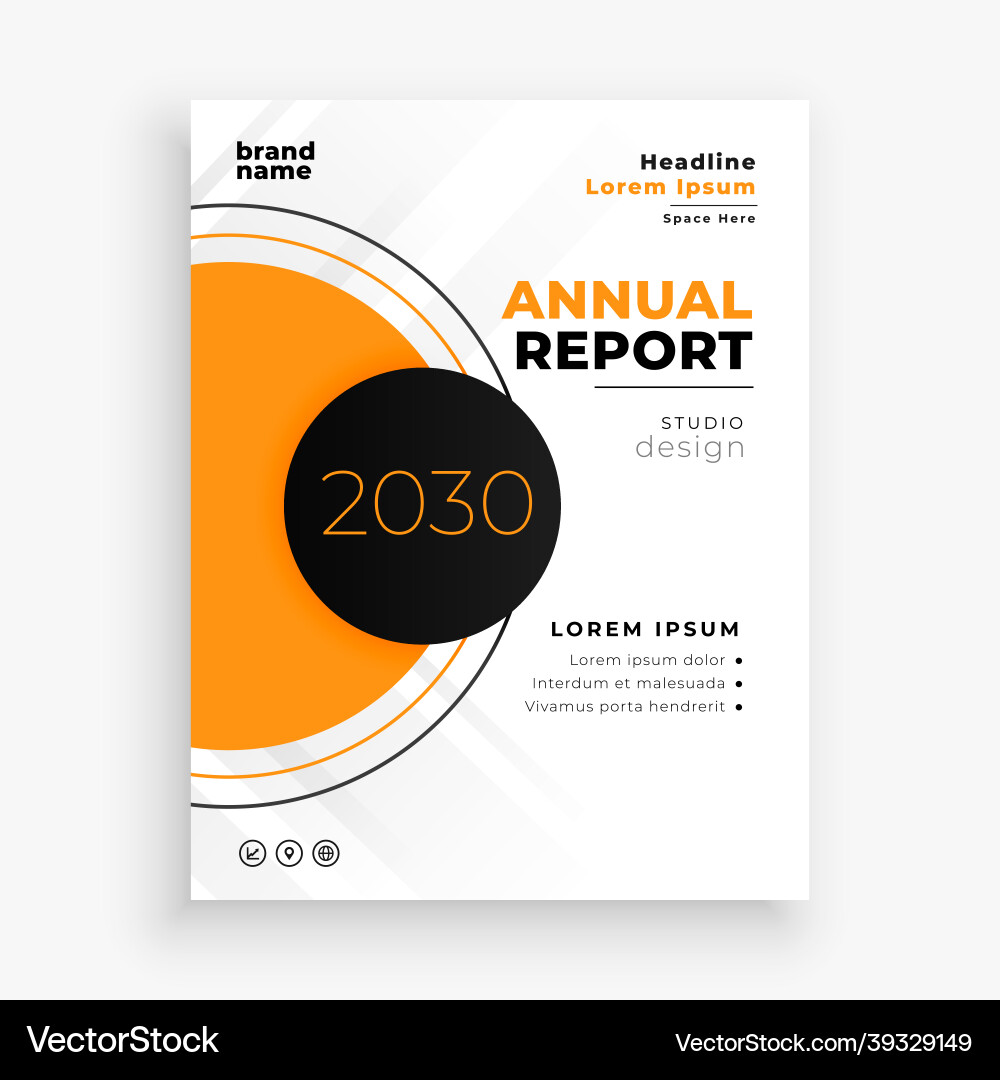 Modern Annual Report Template Royalty Free Vector Image