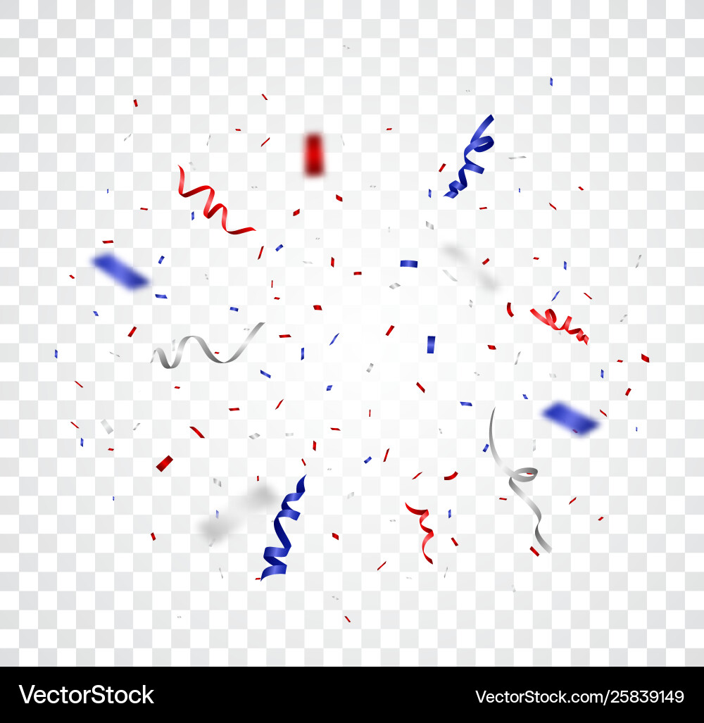 Red and blue confetti Royalty Free Vector Image