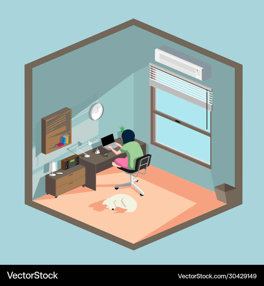 Work from home Royalty Free Vector Image - VectorStock