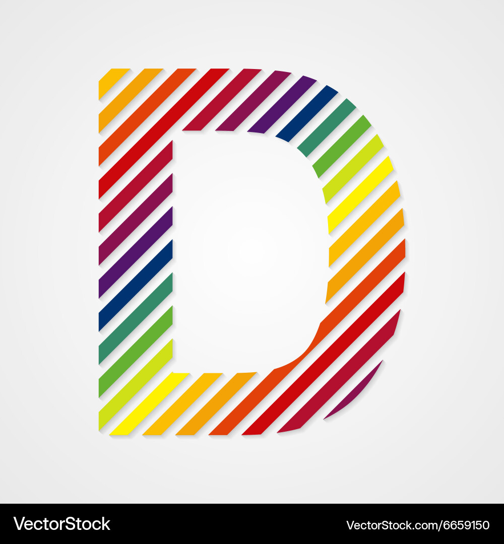 Alphabet letter d Royalty Free Vector Image - VectorStock