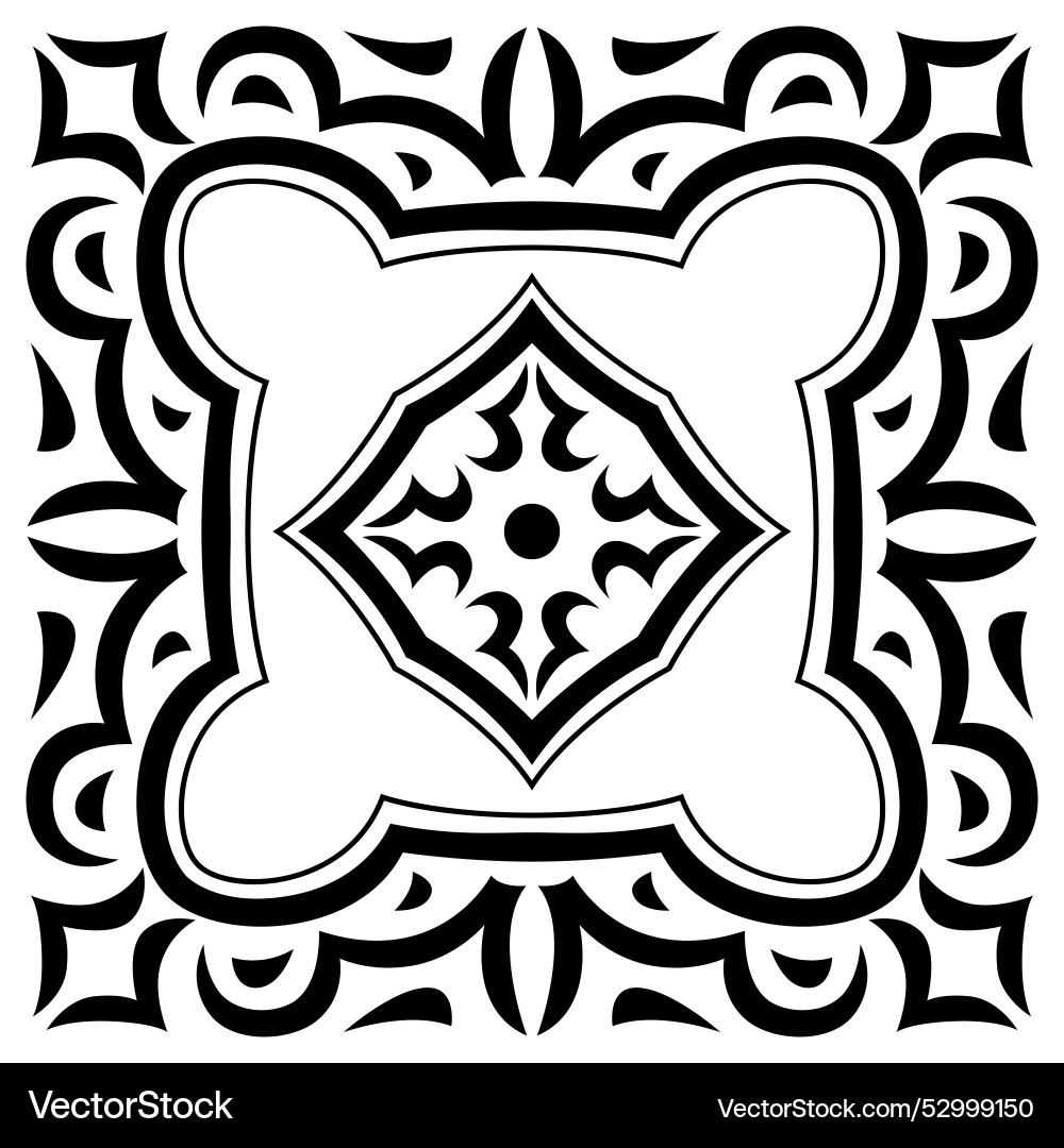 Arabic ceramic tile traditional eastern Royalty Free Vector