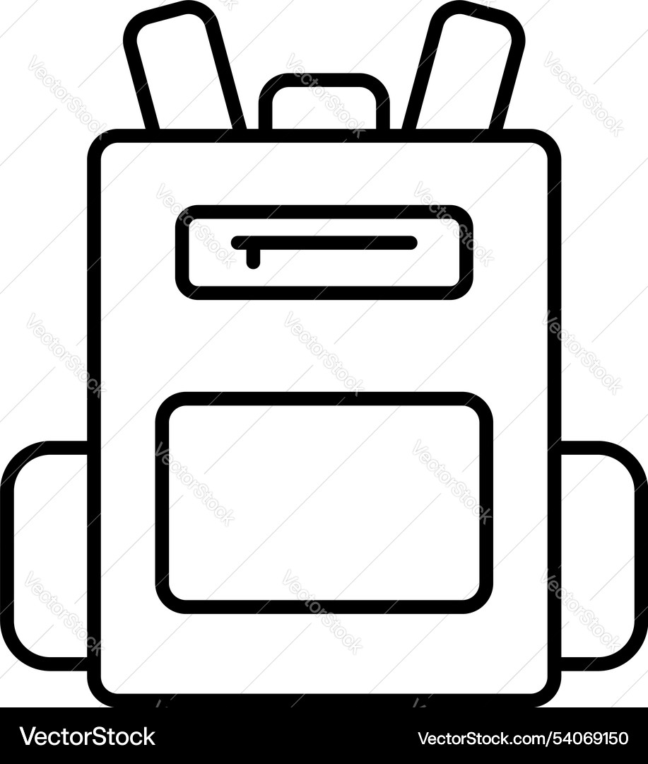Backpack line icon design Royalty Free Vector Image
