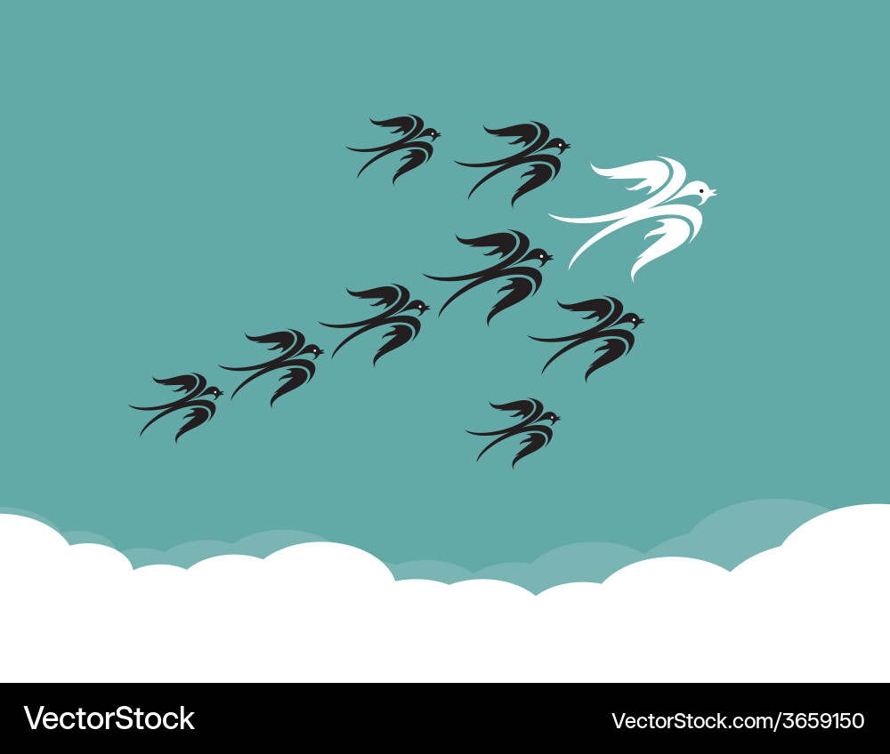 Birds in Flight - Leadership Concept Royalty Free Vector