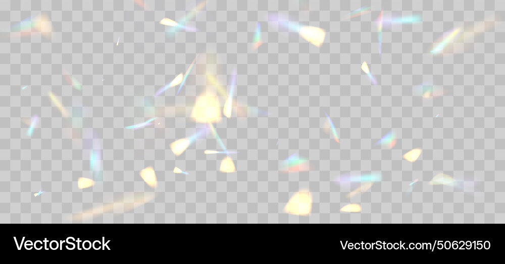 Blurred rainbow refraction overlay effect light Vector Image