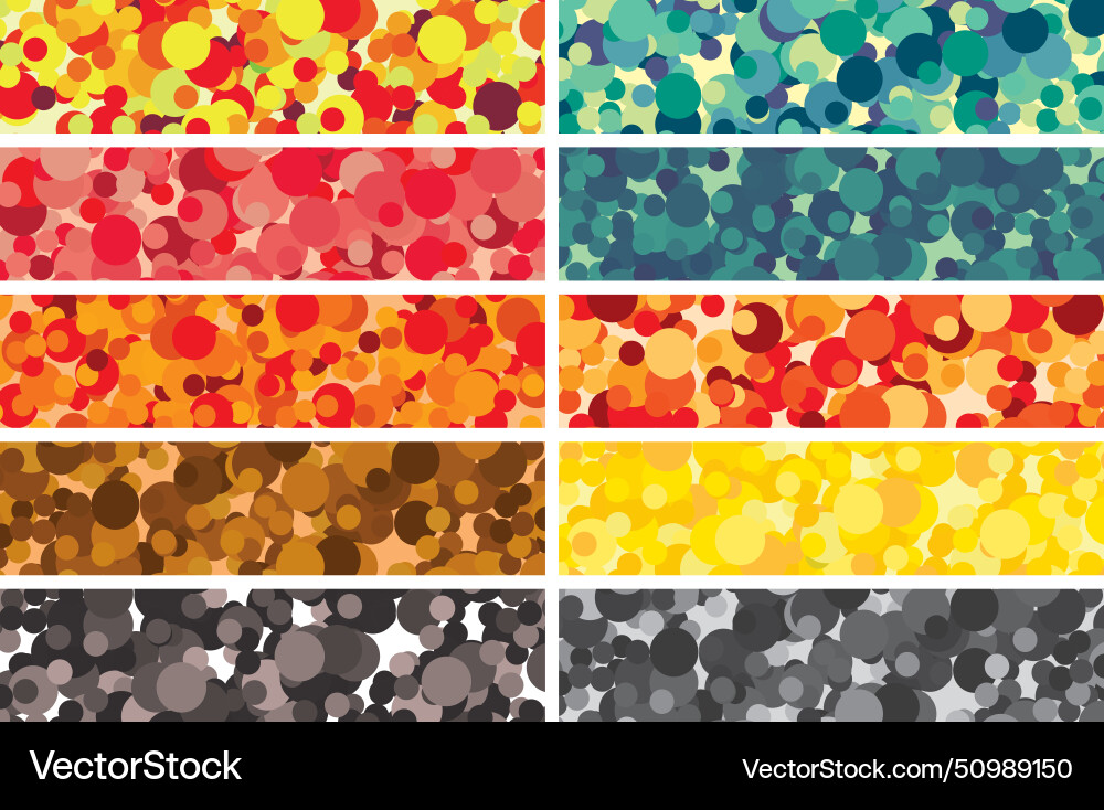 Colorful lenses or confetti web banners set iv Vector Image