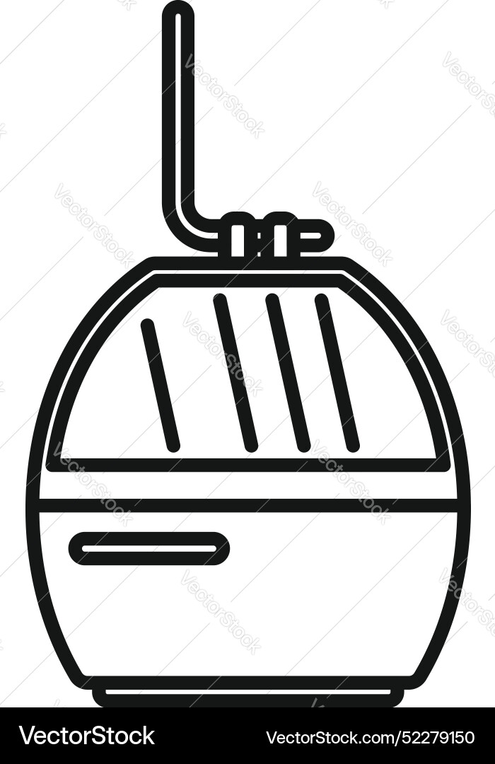 Funicular cabin hanging on cable car providing Vector Image