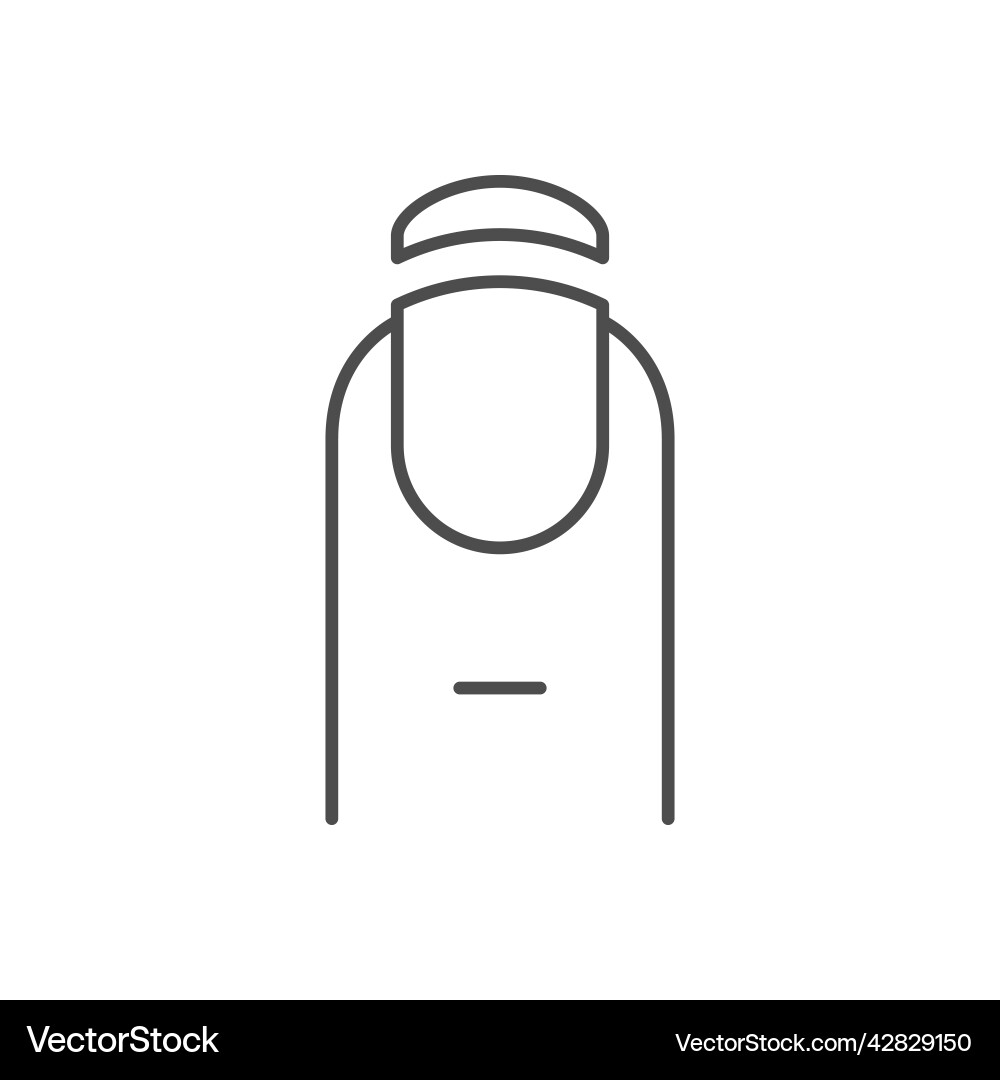 Nail cutting line outline icon Royalty Free Vector Image