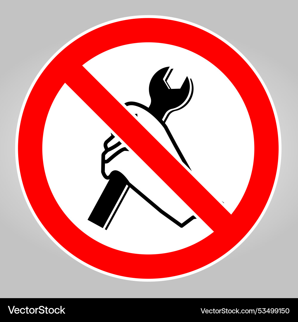 No tools symbol for restricted areas or zones Vector Image