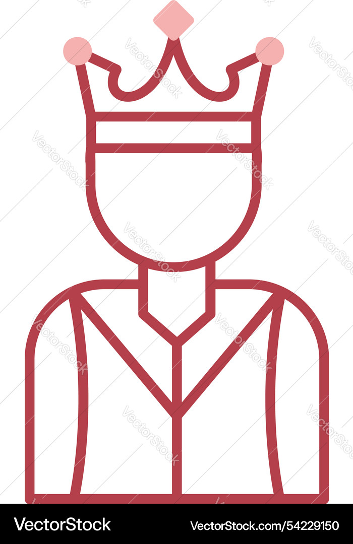 Prince line fill icon Royalty Free Vector Image