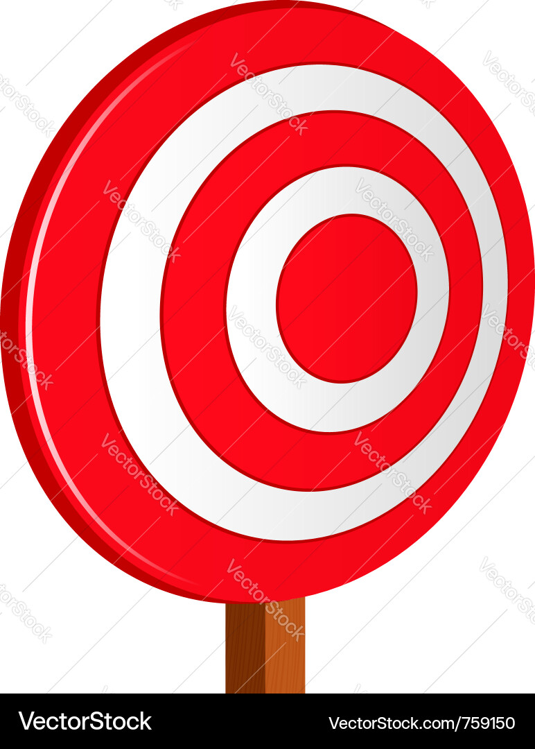Red target Royalty Free Vector Image - VectorStock
